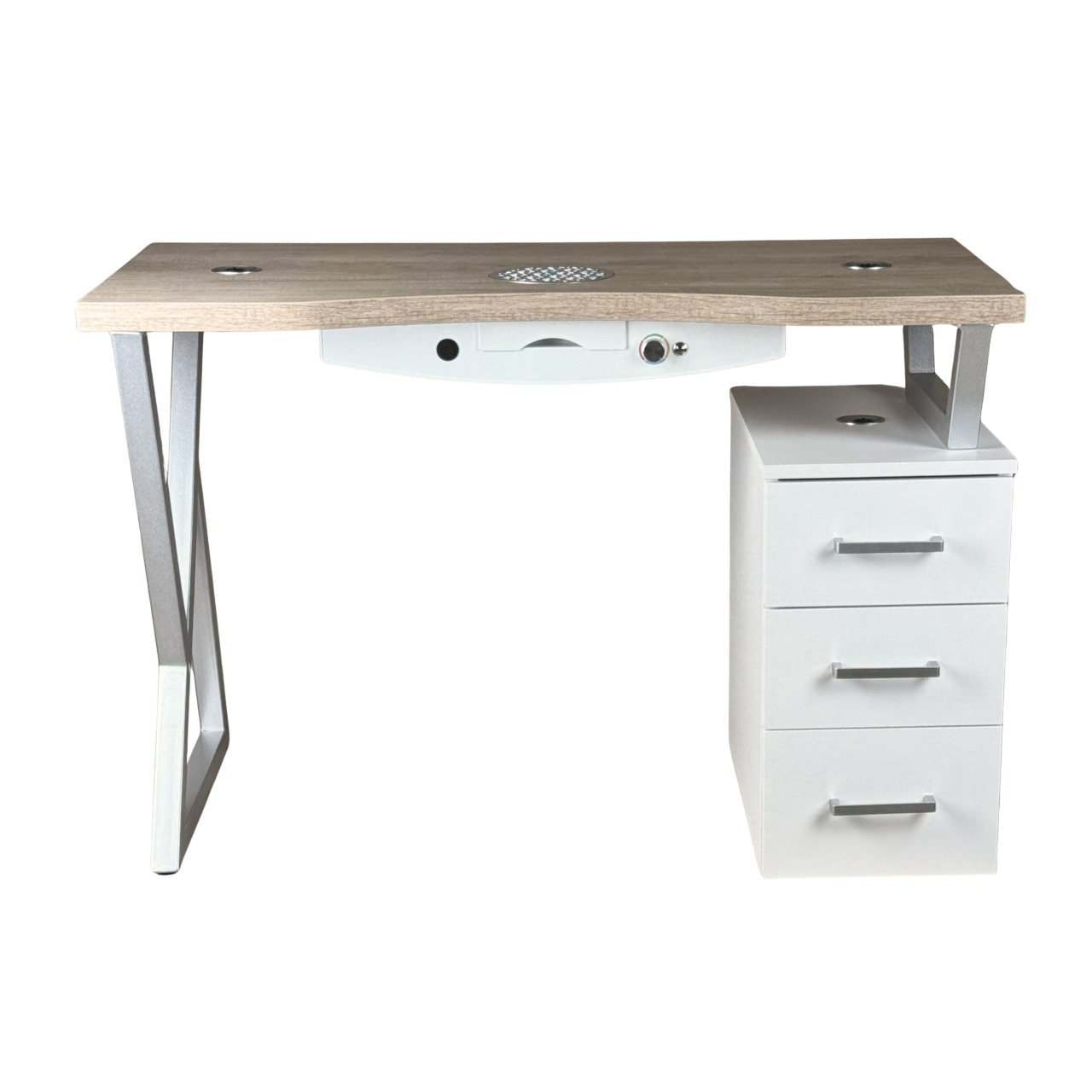 Biurko do manicure COLORS WOOD - srebrne